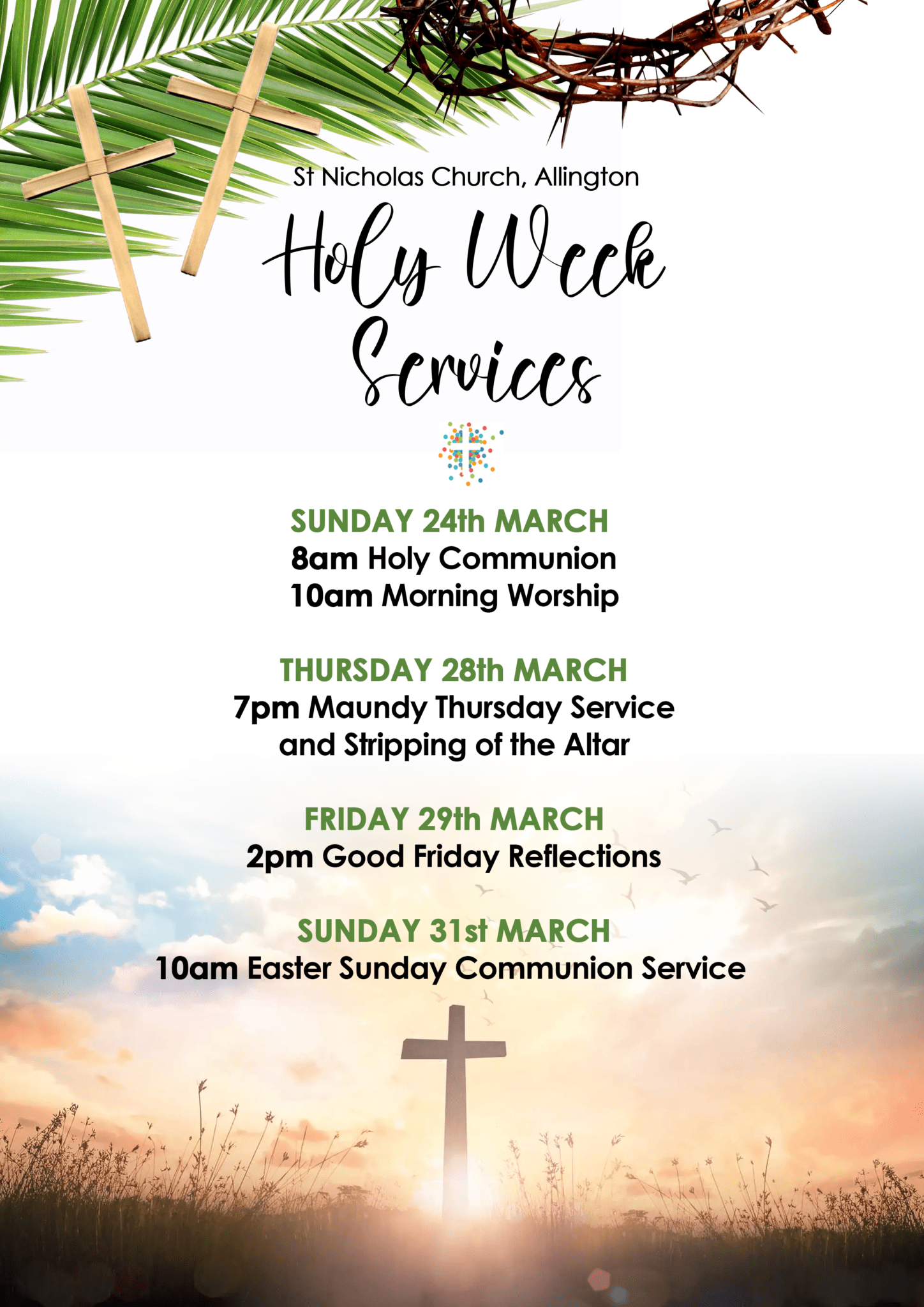 Holy Week services at St Nic’s in 2024